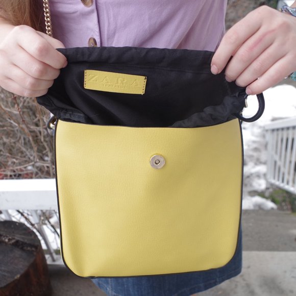 Zara | Bags | Brand New Yellow Zara Purse Made In Spain | Poshmark
